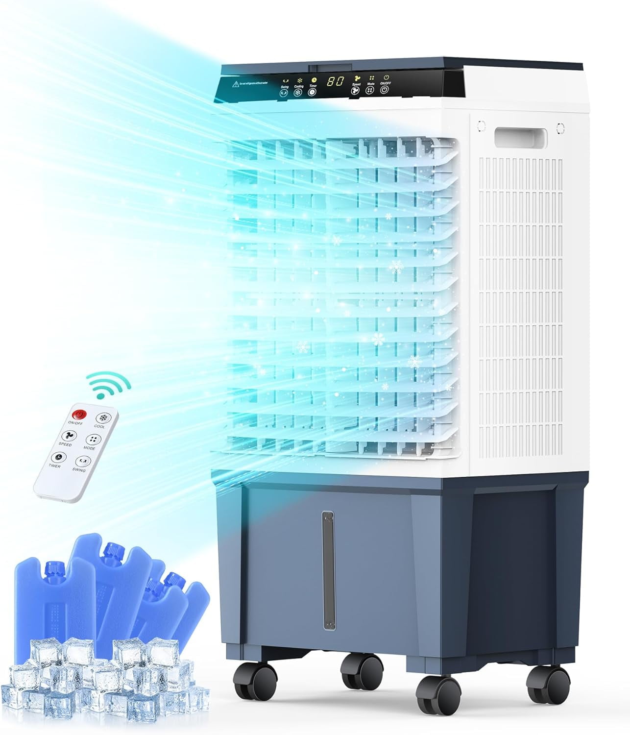 Air Choice Evaporative Air Cooler, 1800CFM Swamp Cooler with 12H Timer ...