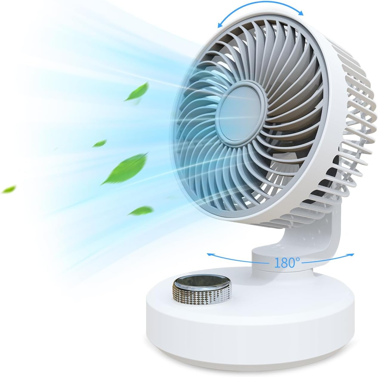 Air Circulator Fan, Portable Desk Fan with 6 Speeds,270° Auto ...