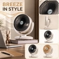 Air Circulator Fan, Small Desk Fan Quiet, Portable Rechargeable Fan ...