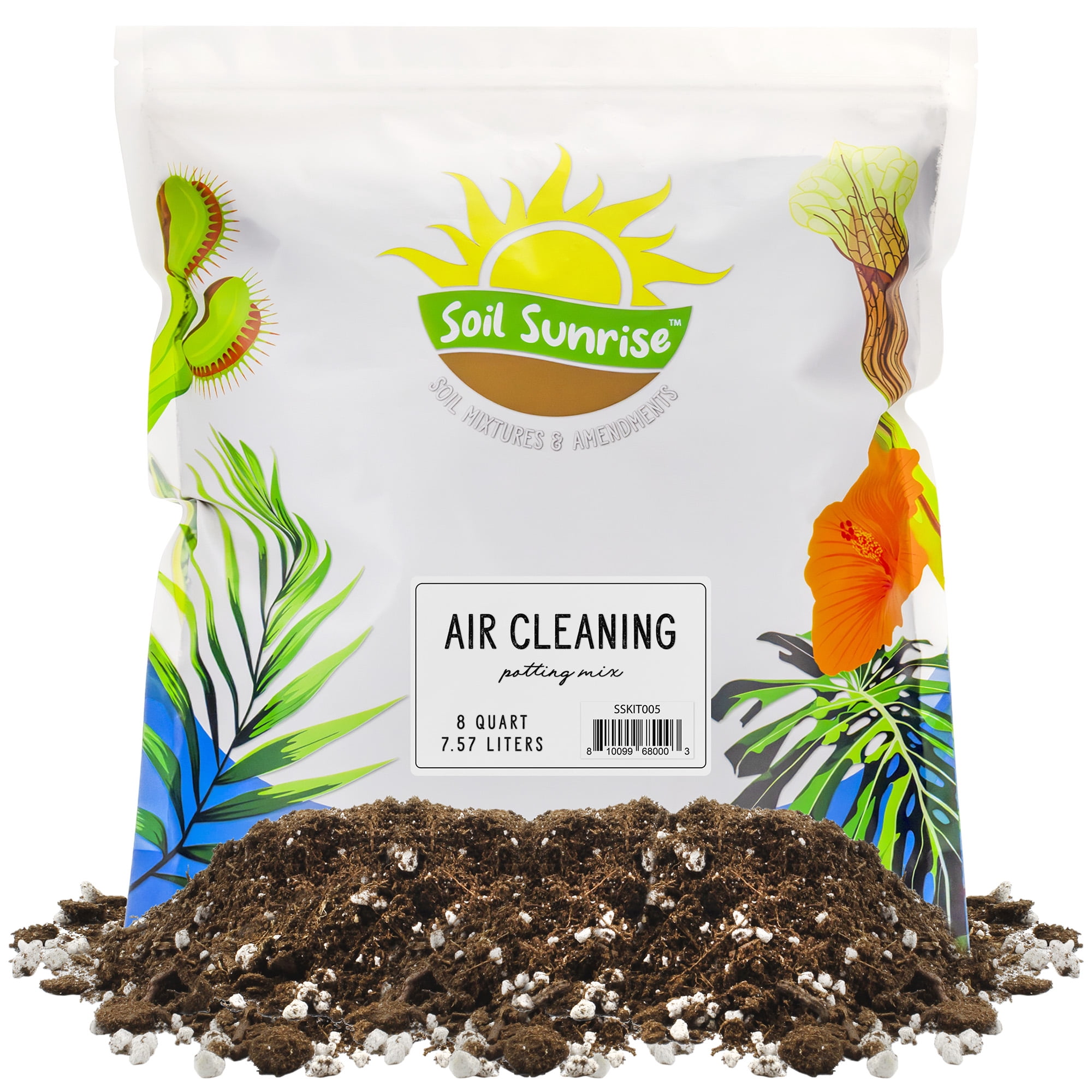 Soil Sunrise Indoor Houseplant Potting Mix for Air Cleaning Plants (8 ...