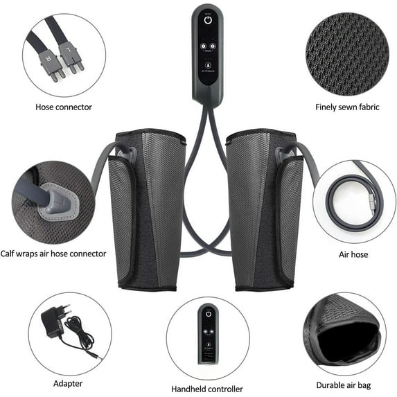 Air Compression Leg Massager, Calf and Foot Massage with 2 Modes & 3 ...