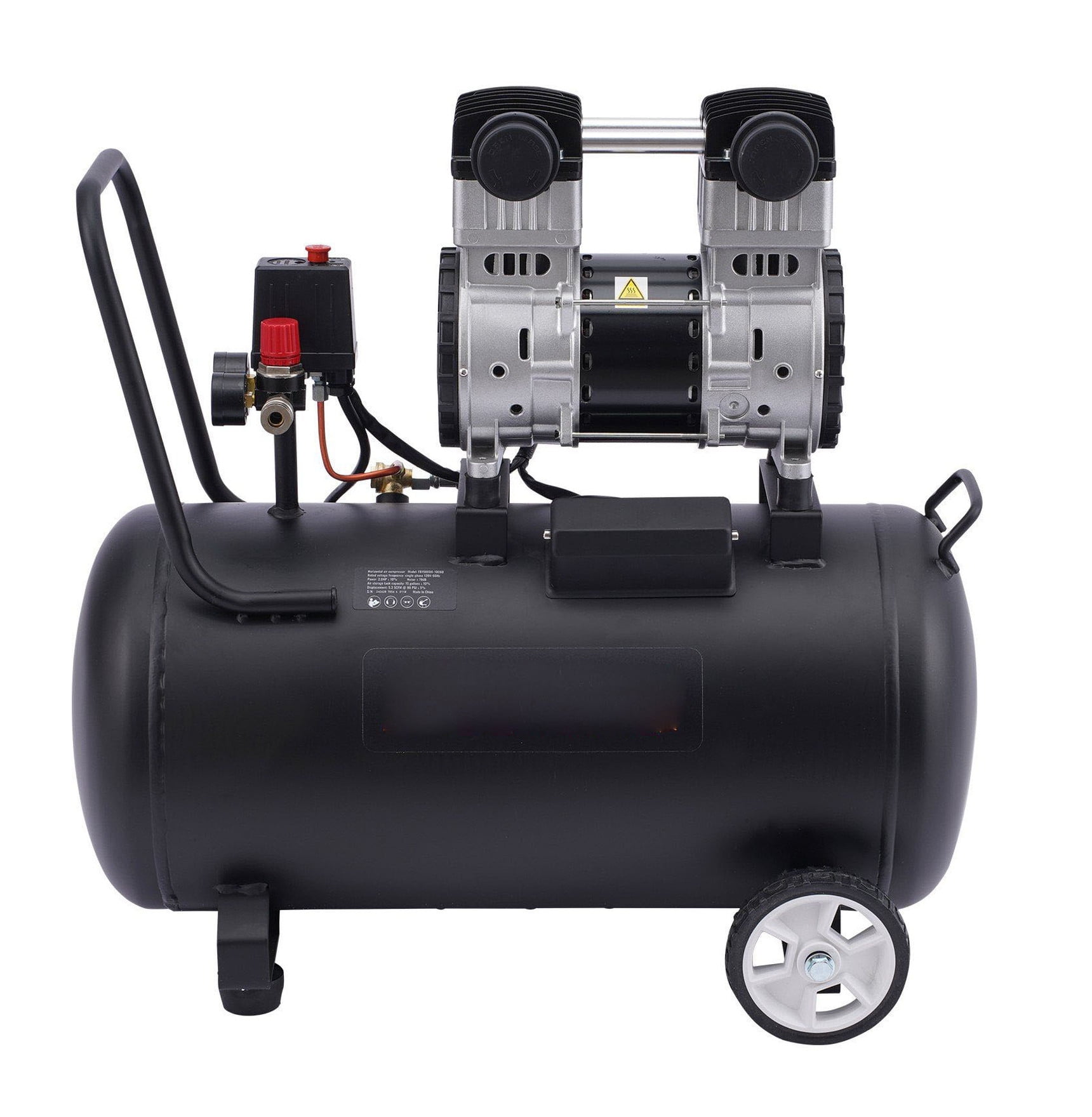 Air Compressor, 15 Gallon 90 PSI Oil-Free Portable Compressor, 2HP ...