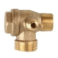Air Compressor 3-Port Brass Threaded Check Valve Connector Tool ...