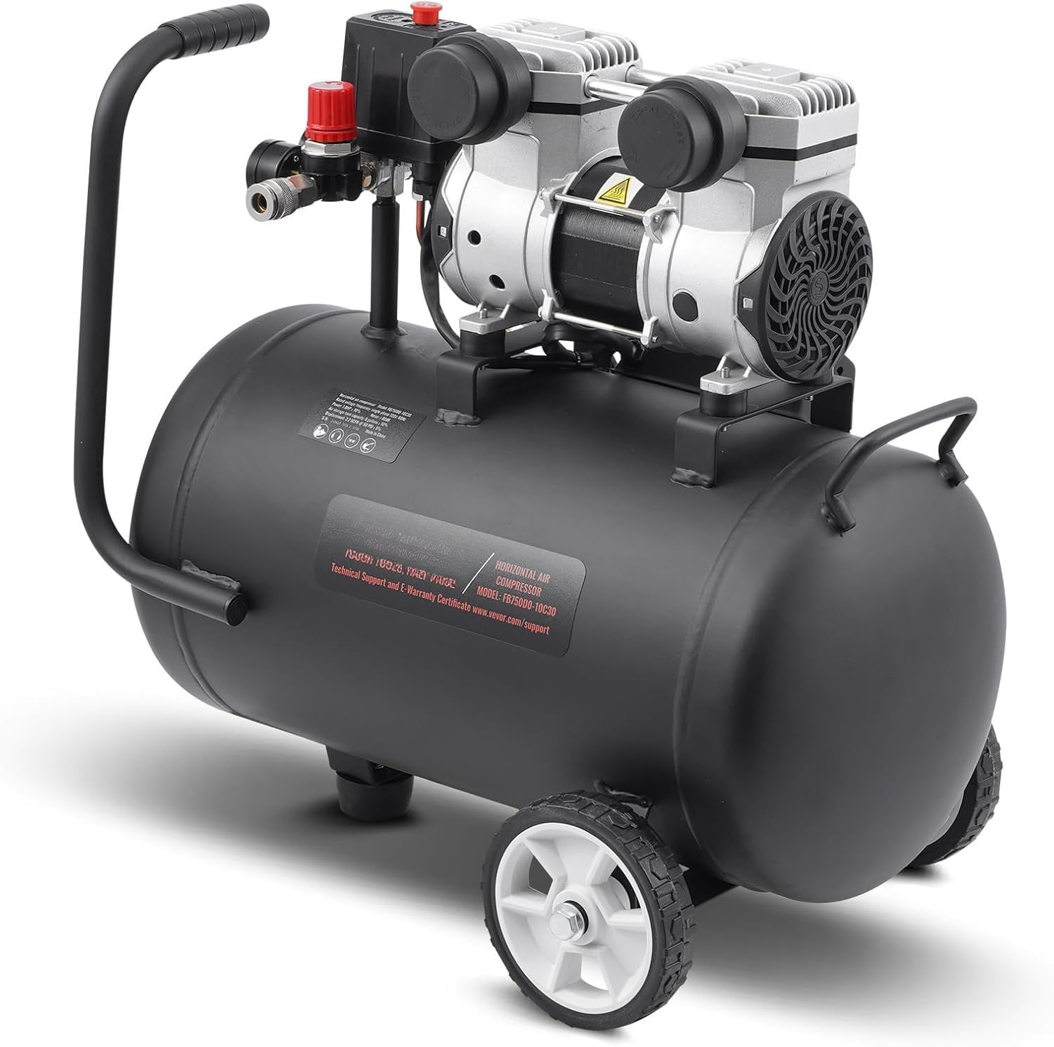 Air Compressor, 8 Gallon Tank, 1HP 2.2 CFM@90 PSI Oil Air Compressor ...