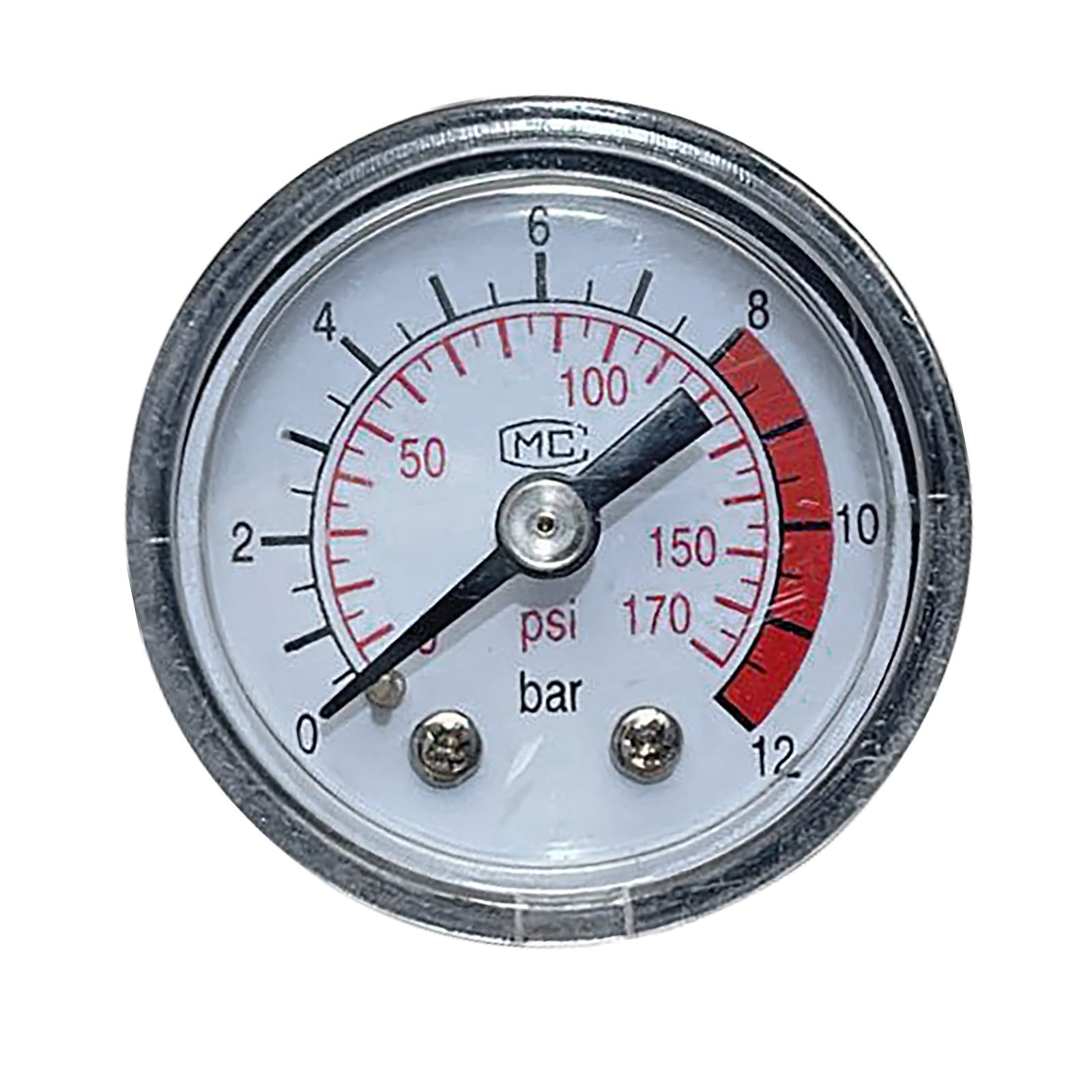 Air Compressor Analog Pressure Gauge Compact Clear Dial 0 to 180PSI ...