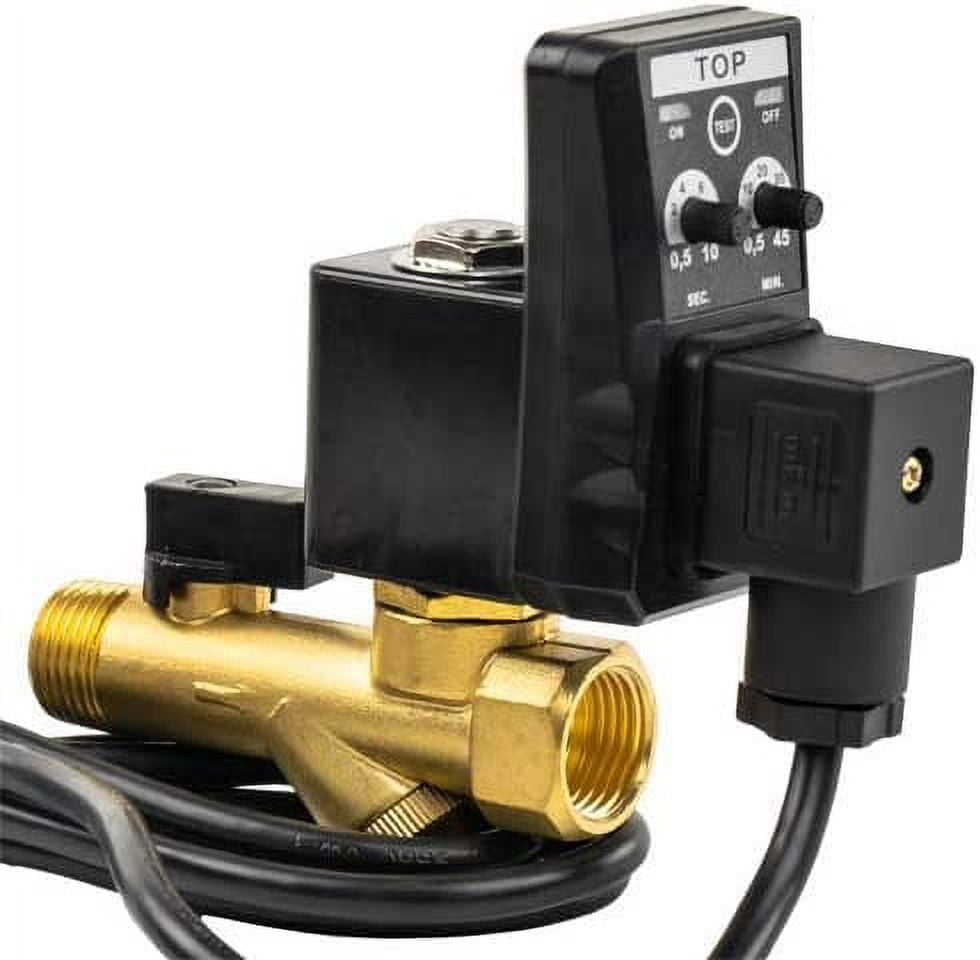 Air Compressor Automatic Tank Drain Valve 1/2" NPT Electronic Dual ...