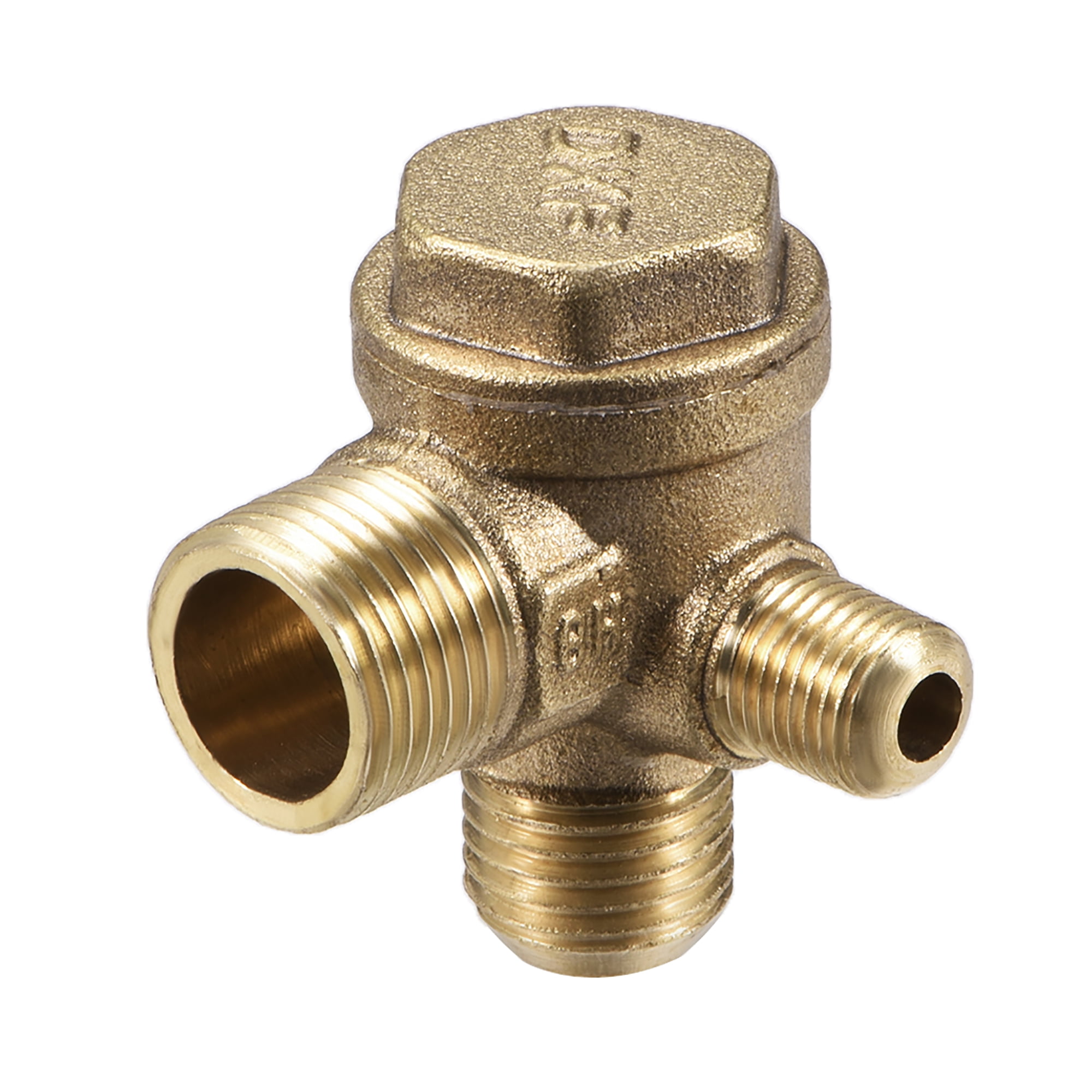 Air Compressor Check Valve 90 Degree Male Threaded Brass M10xM14xPT3/8 ...