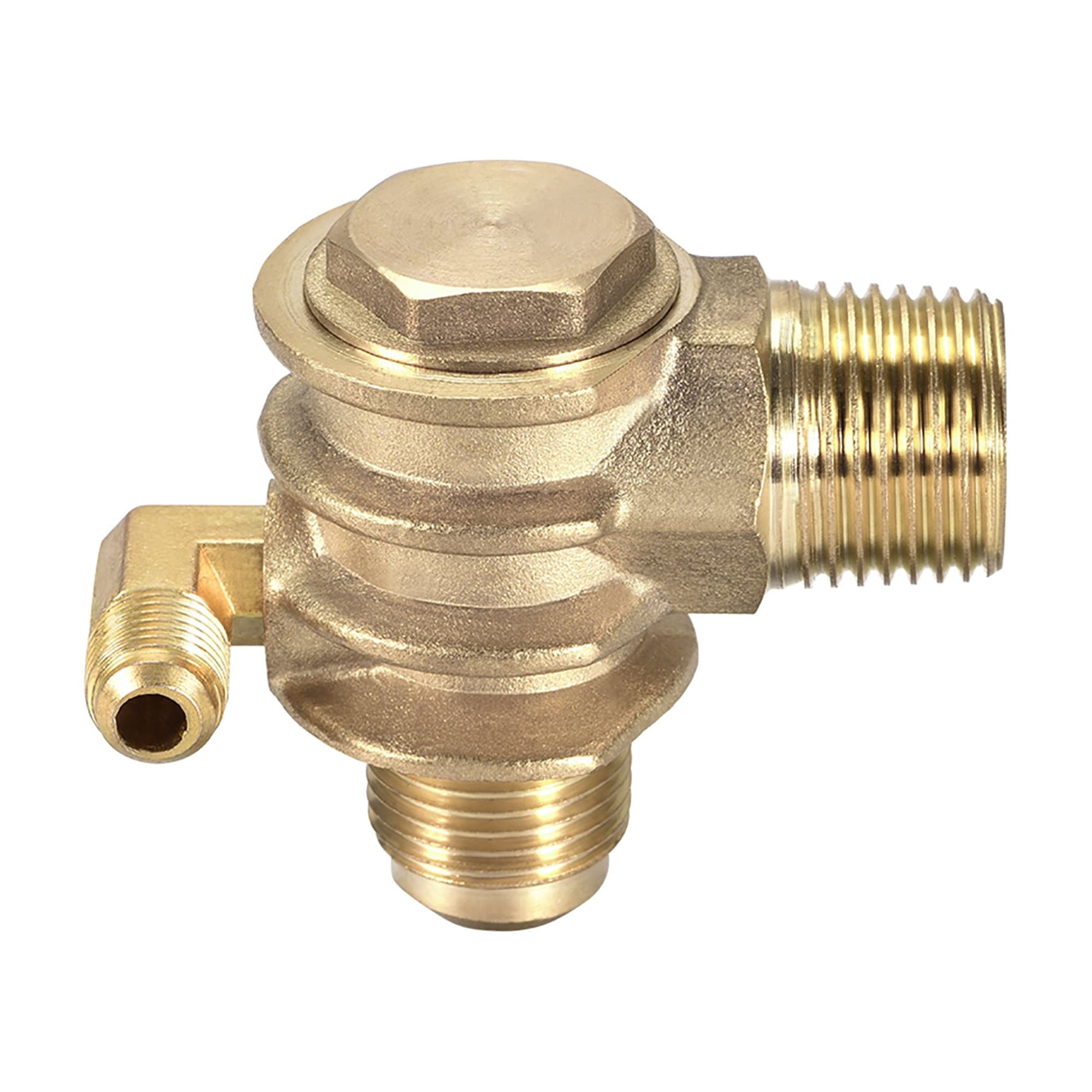 Air Compressor Check Valve 90 Degree Male Threaded Removable Brass G1/2 ...