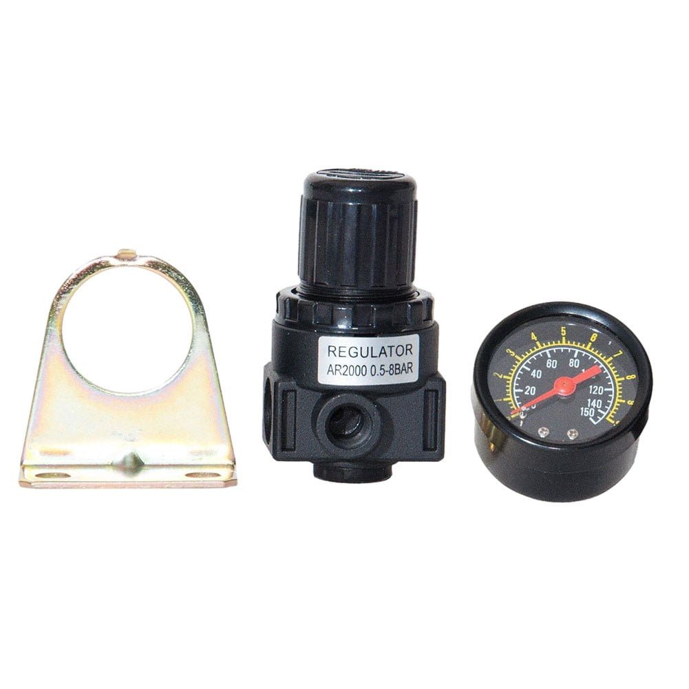 Air Compressor Compressed Air Pressure Regulator With Pressure Gauge 1 ...