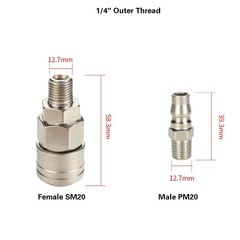 Air Compressor Connectors High Pressure Coupling C type Pneumatic Fitting Quick Connector SM20 ...