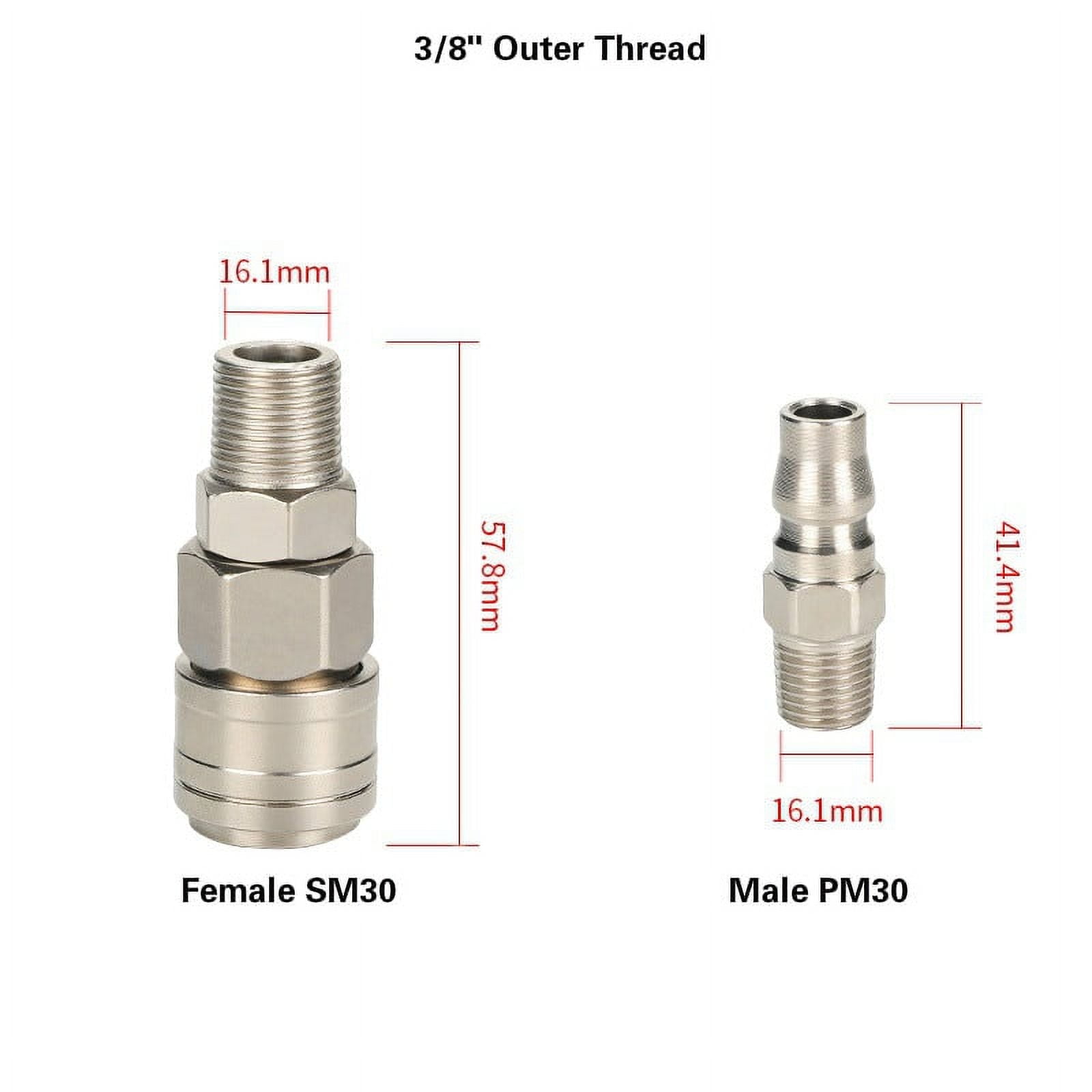 Air Compressor Connectors High Pressure Coupling C type Pneumatic Fitting Quick Connector SM20 ...