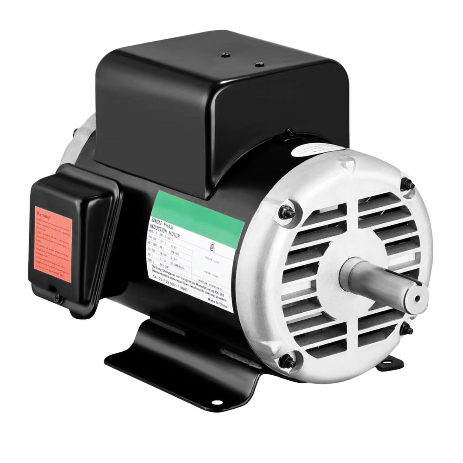 Air Compressor Electric Motor, 2/3/5/7.5/HP, 220V, 3450RPM 184T Frame ...