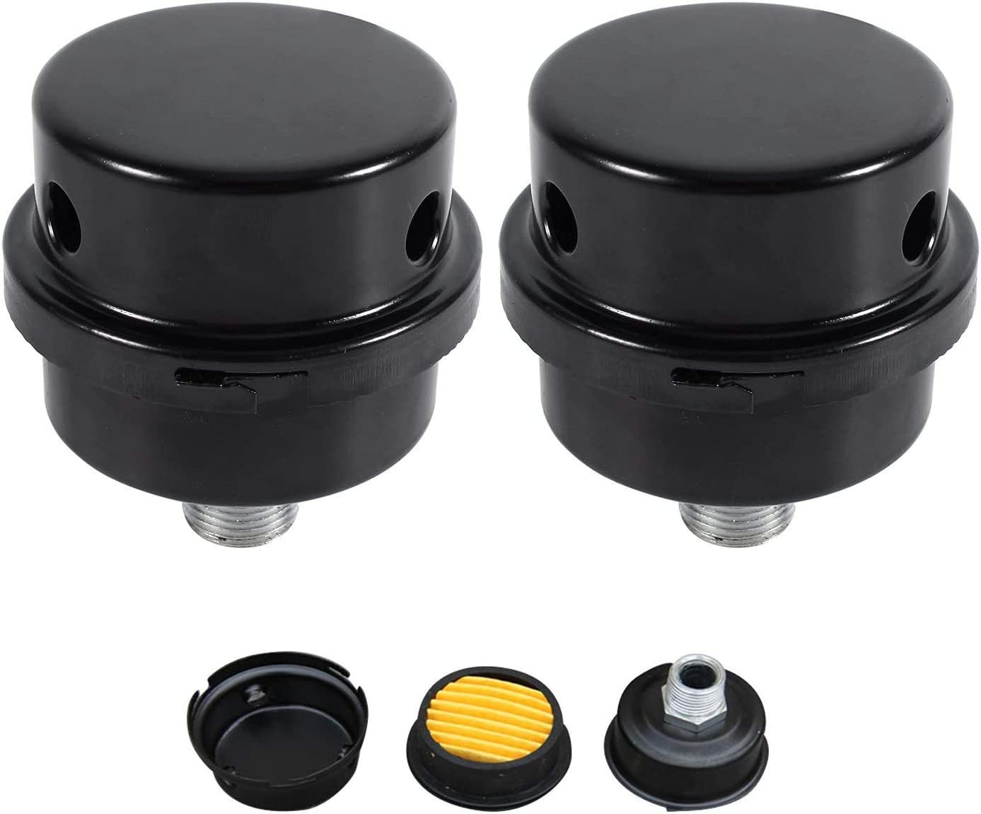 Air Compressor Filter Silencer, 3/8" 16mm Male Thread Metal Shell Air ...