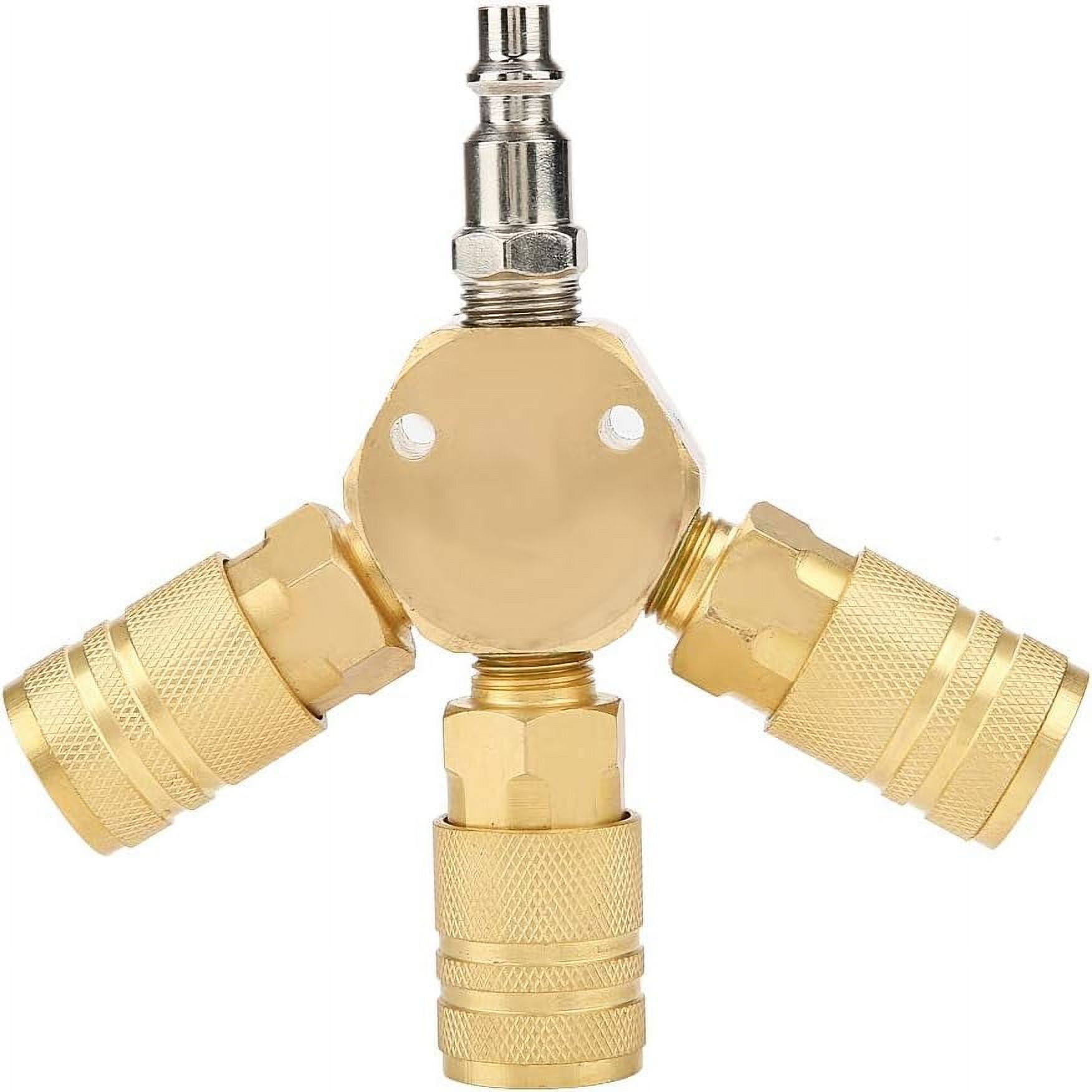 Air Compressor Fittings, Pneumatic Manifold 1/4" for Smooth Operation with Quick Connect Hex ...