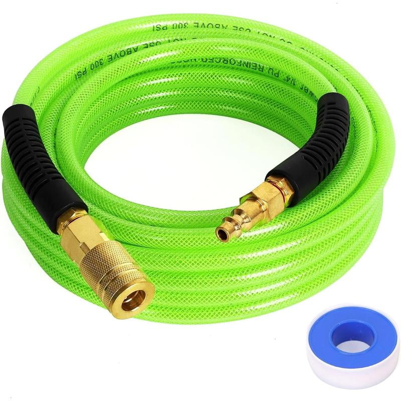 Air Compressor Hose 1/4 Inch x 100 Reinforced Polyurethane (PU) Air ...