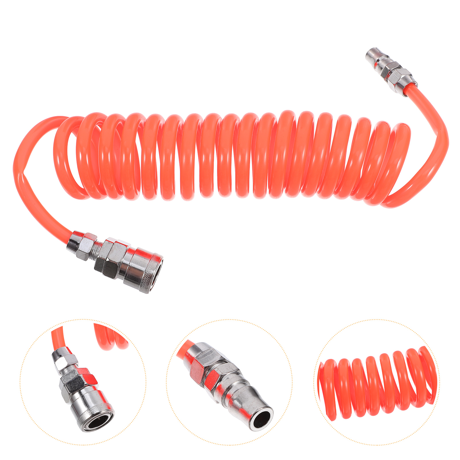 Air Compressor Hose Flexible Pu Coil Spring Compressor Tool 3m Coiled ...