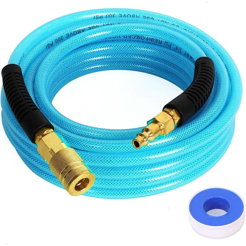 Air Compressor Hose - Reinforced Polyurethane Air Hose with Fittings ...