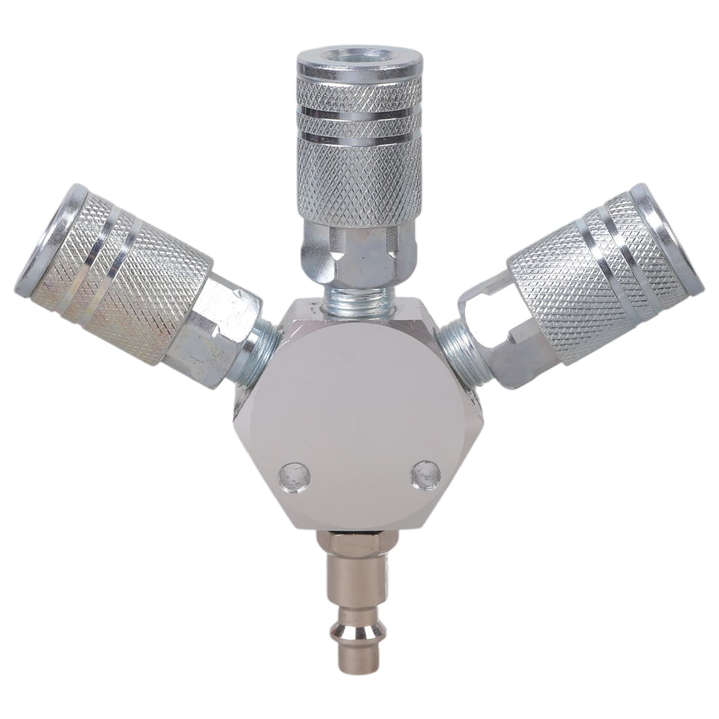 Air Compressor Manifold Fitting 3 Way Manifold Quick Connectors ...