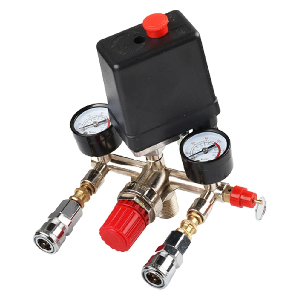 Air Compressor Parts Control Valve Manifold Regulator With Gauge ...