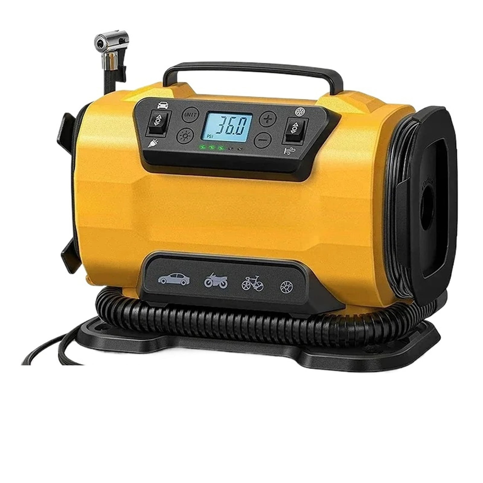 Air Compressor Portable Dual Power Air Car Compressor Inflator Pump ...