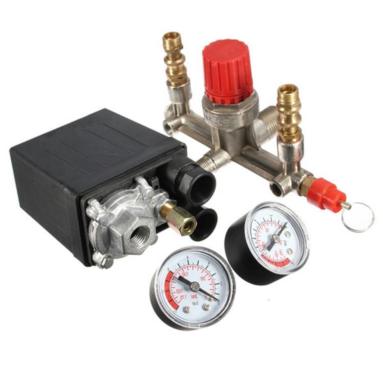 Air Compressor Pressure Control Switch Valve Manifold Regulator w ...