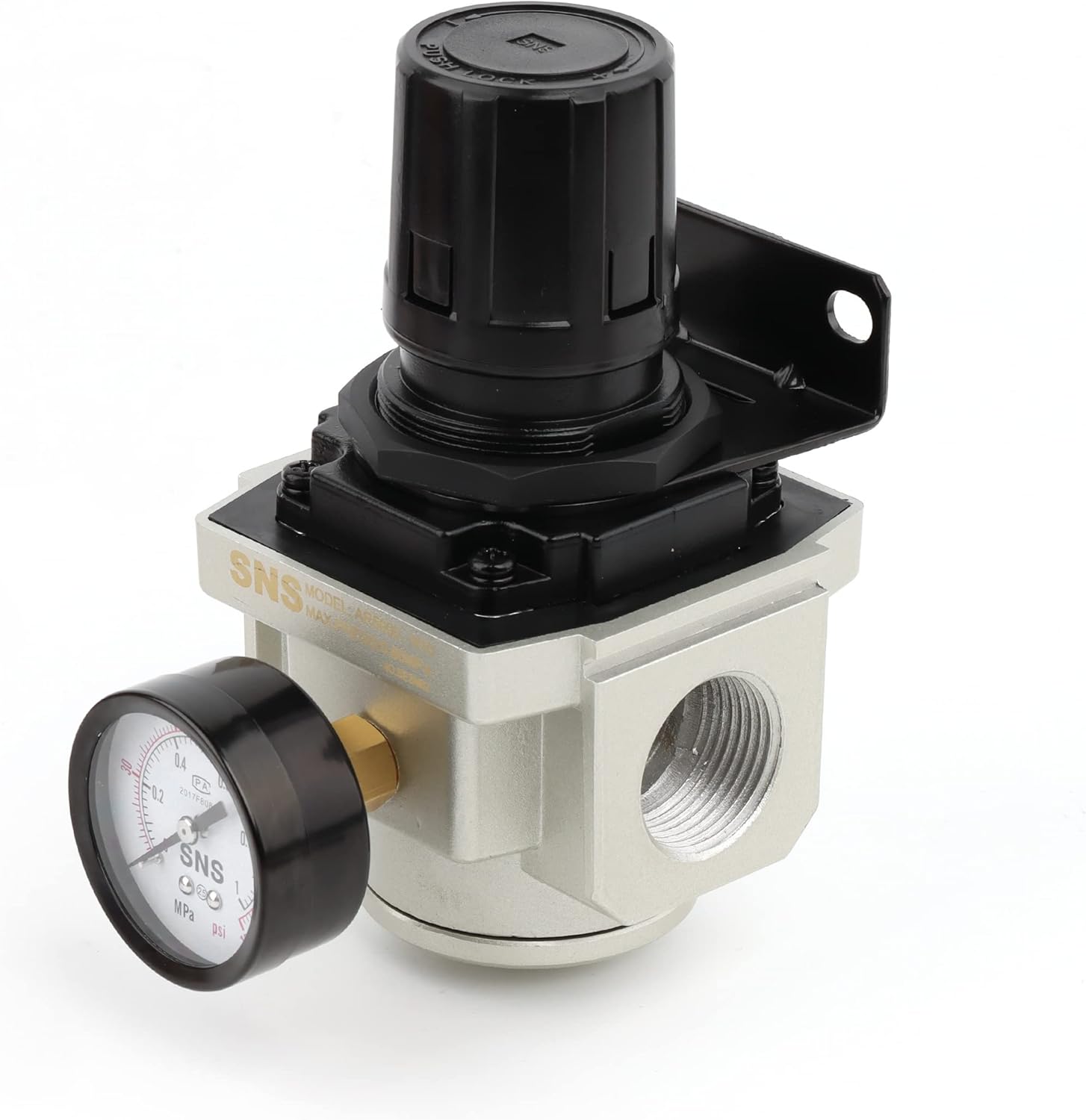 Air Compressor Pressure Regulator with Bracket and Gauge Female Thread ...