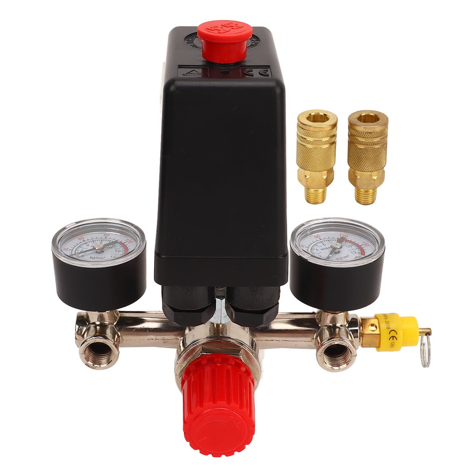 Air Compressor Pressure Switch Manifold Regulator Gauges Automatic ...