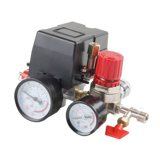 Air Compressor Pressure Switch W/Valve Control Regulators Gauge 90 ...