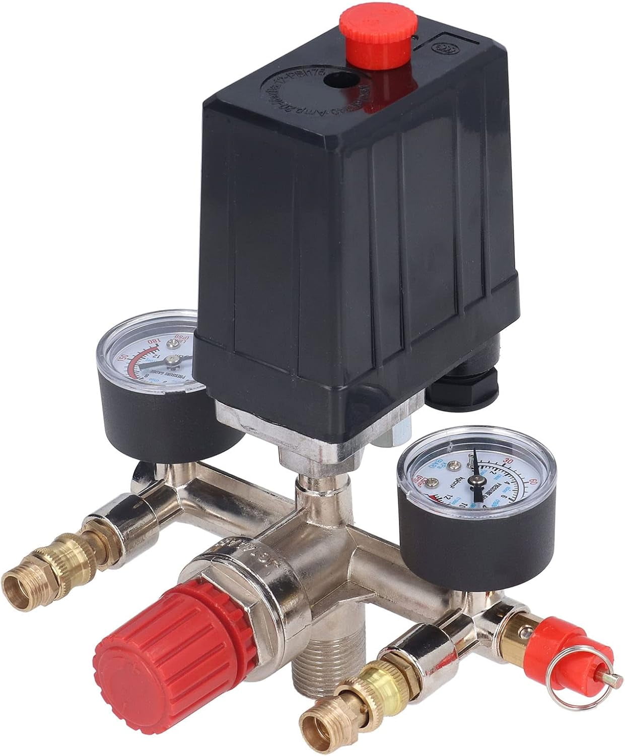 Air Compressor Pressure Valve Kit, Vertical Switch Manifold Regulator ...