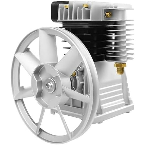 Air Compressor Pump, 2HP 1.5KW Single Stage Twin Cylinder Air ...