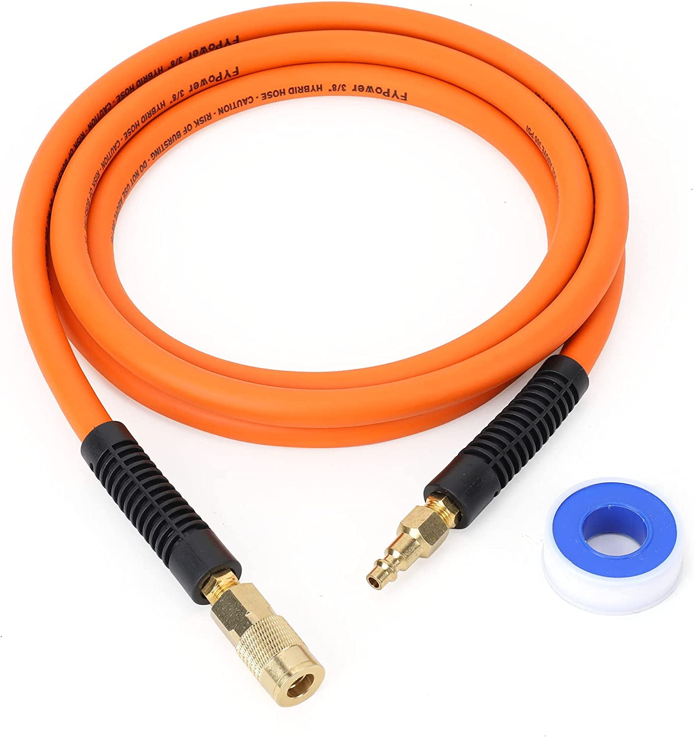 Air Compressor Whip Hose 3/8 Inch x 10 Feet Lead in Hybrid Hose with ...