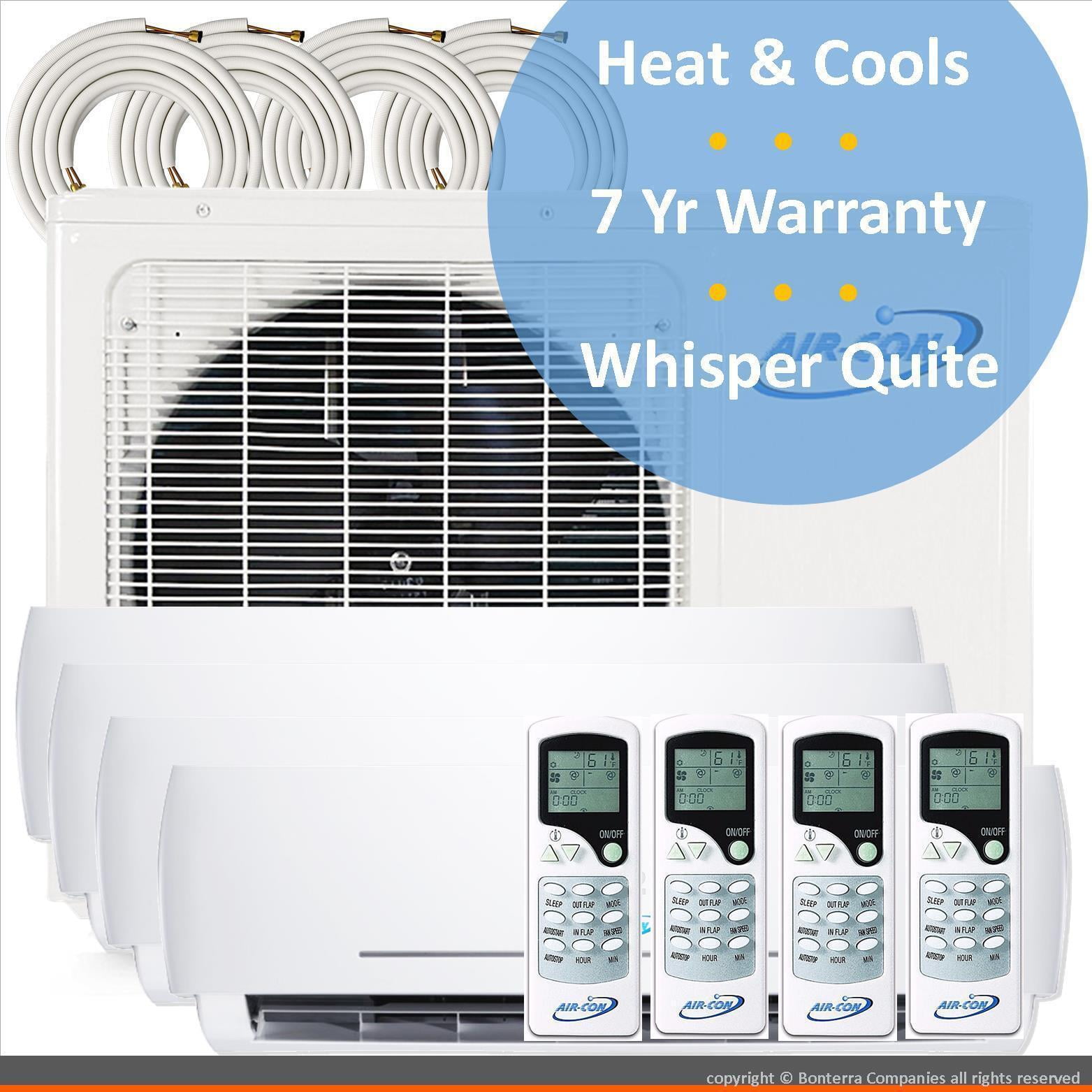 Air-Con Mini Split AC Heat Pump Ductless Multi 4 Zone 9000 9000 9000 ...