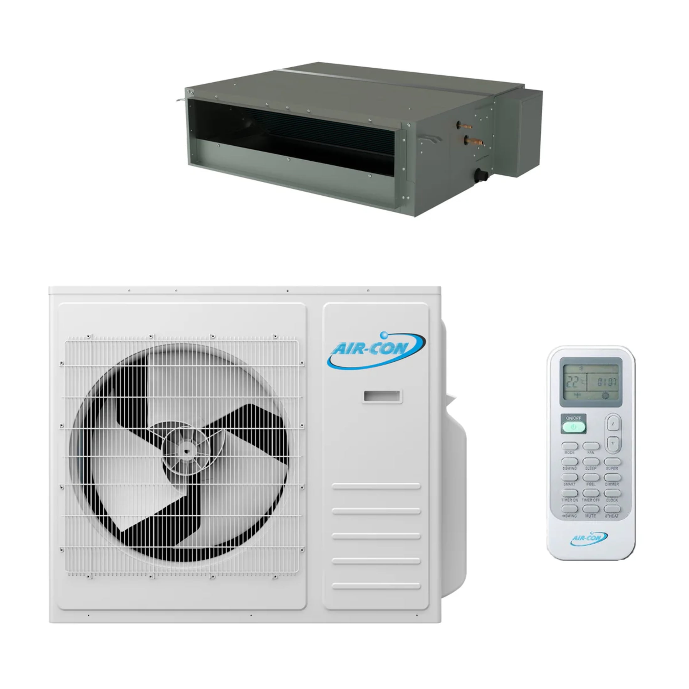Air-Con Sky Pro Series 24,000 BTU 18 SEER Single Zone Concealed Duct ...