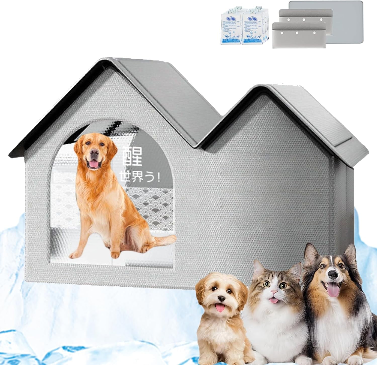 Air Conditioned Dog House, Dog House with Ac, Foldable Insulated Pet ...