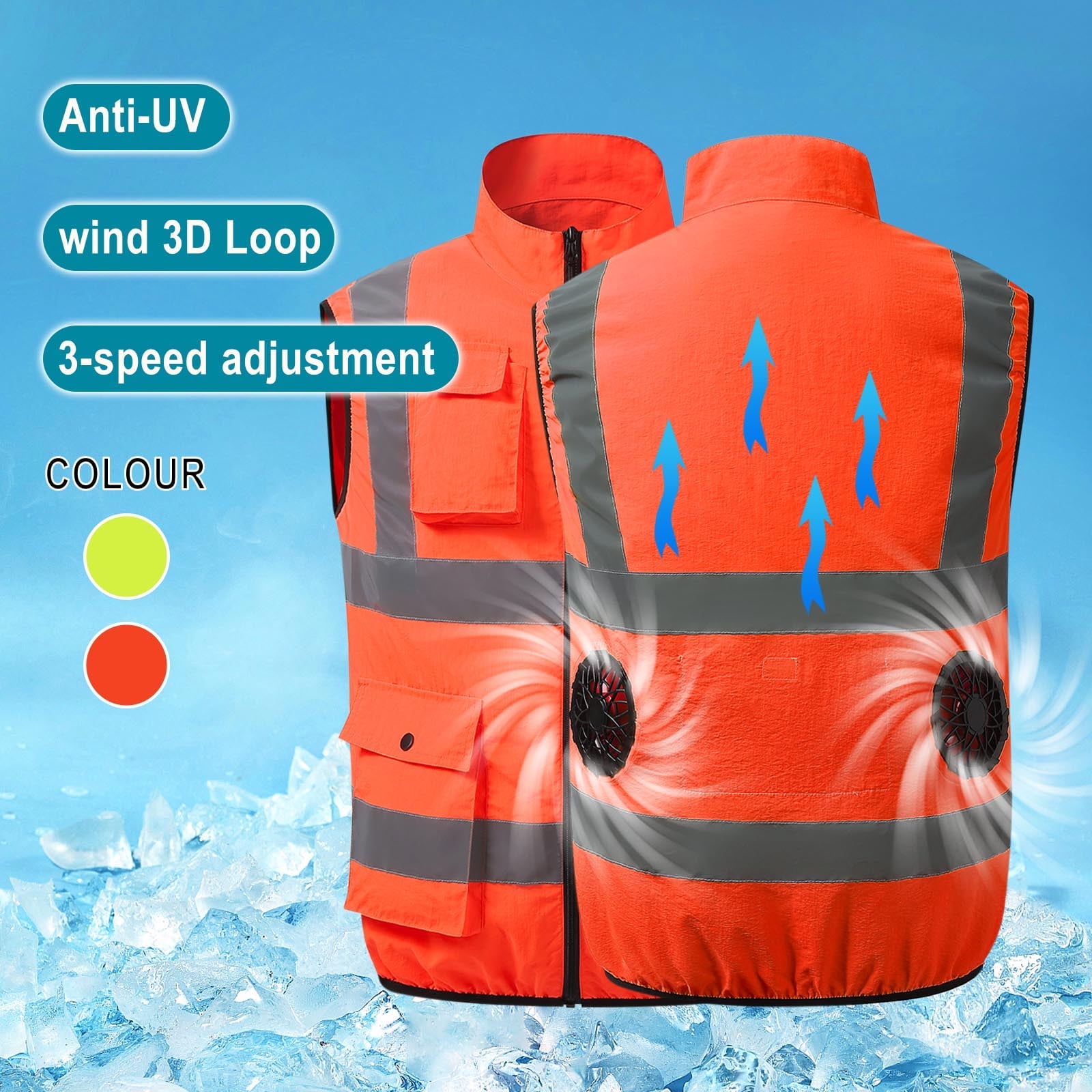 Air Conditioned Jacket Cooling Vest Cooling Vest for Men Reflective ...