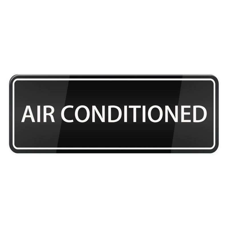 Air Conditioned Sign, Main Official Self Adhesive Sign For Door Or Wall ...