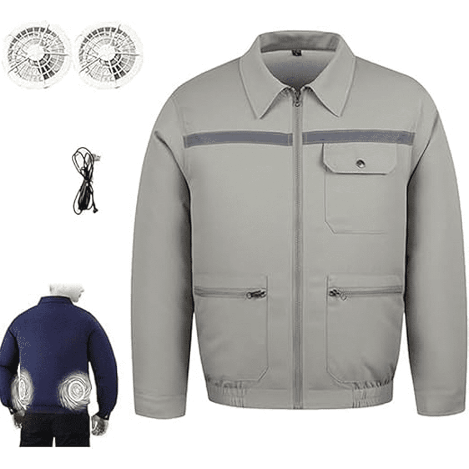Air-Conditioned Work Jacket, Air Conditioned Jacket, Jackets with Fan ...