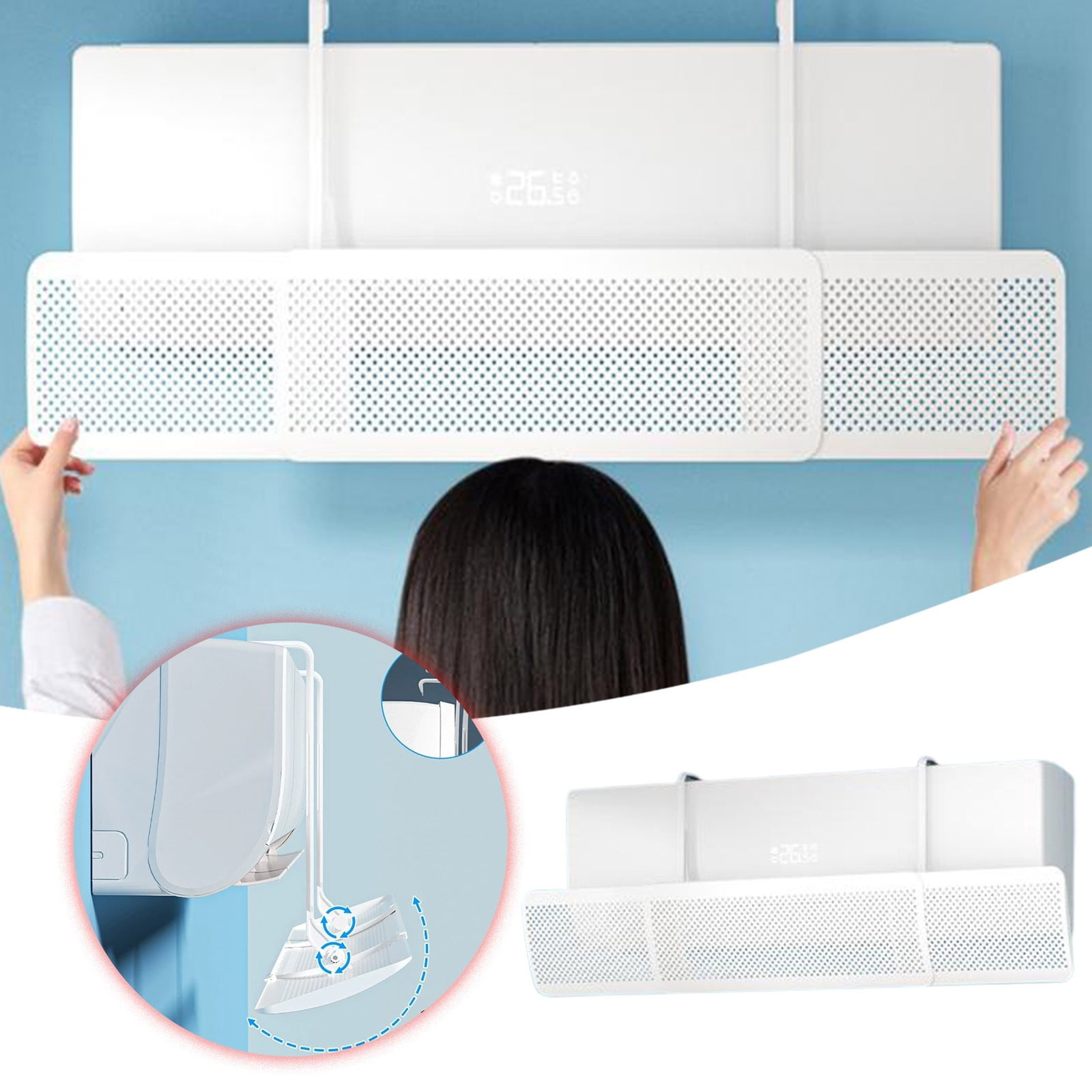 Air Conditioner Airflow Deflector Universal Wind Guard for Home Easy ...