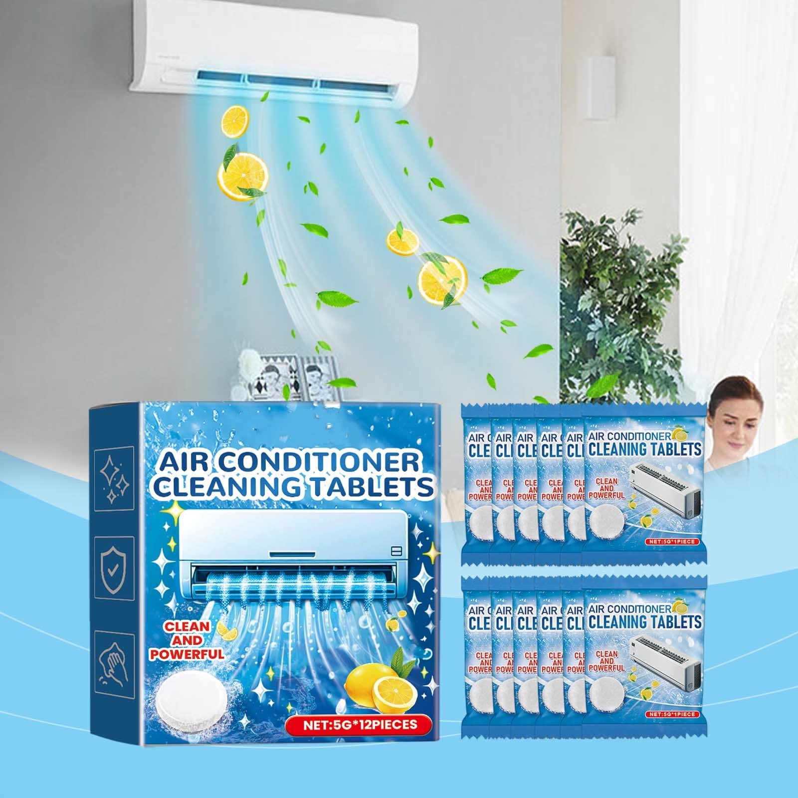 Air Conditioner Cleaner Tablets | High-Efficiency Purification Tablets ...