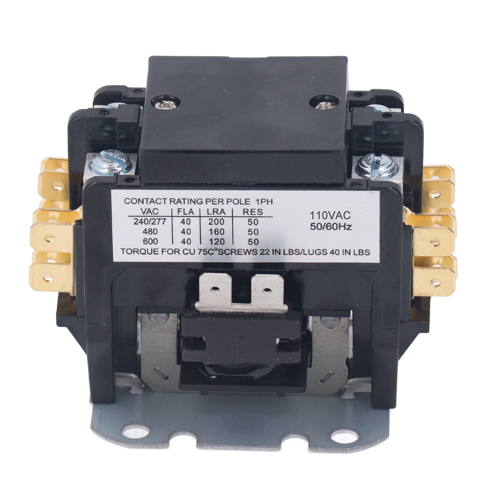 Air Conditioner Contactor 40 Amp 2 Pole Silver Alloy Contact Copper ...