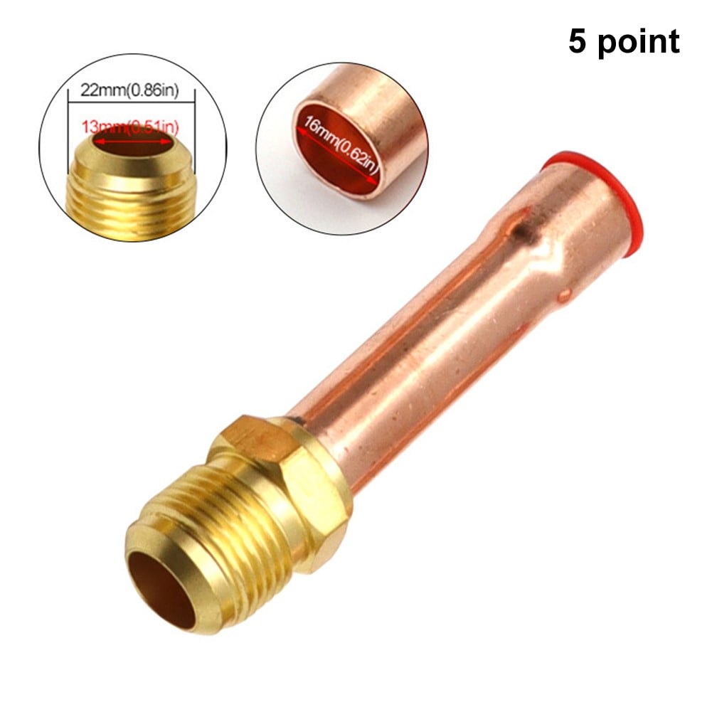 Air Conditioner Copper Tube With Brass Forged SAE 1/4 3/8 1/2 3/4 Fit UNF Thread Connector Nut ...
