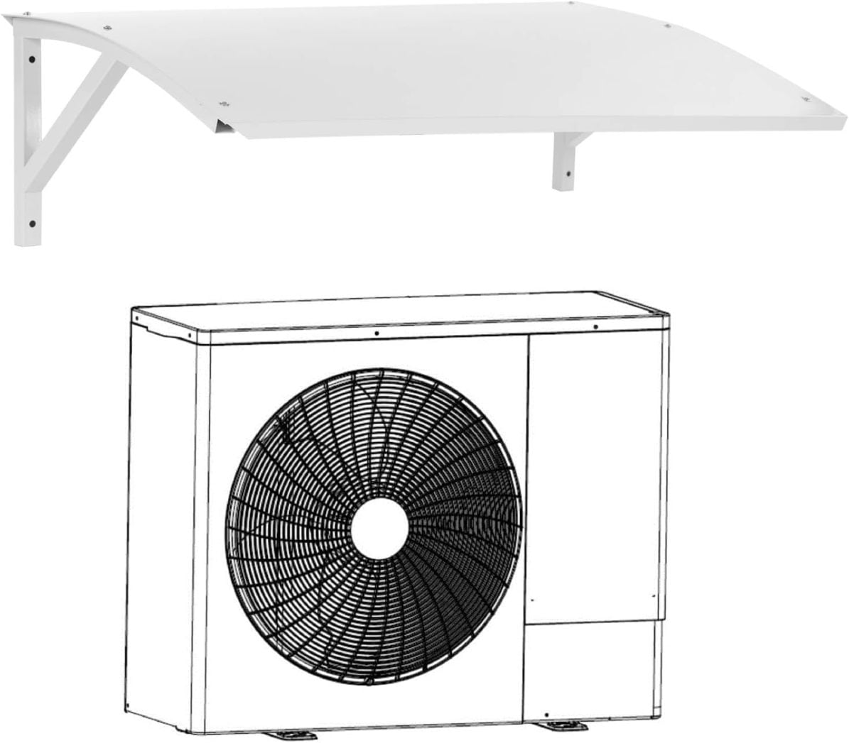 Air Conditioner Cover Outdoor AC Unit Covers, Patio Awning Canopy UV ...