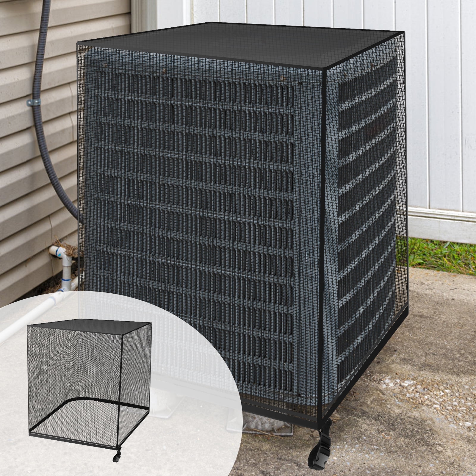 Xiyztok Air Conditioner Cover for Outside Units Full Mesh AC Unit Cover ...