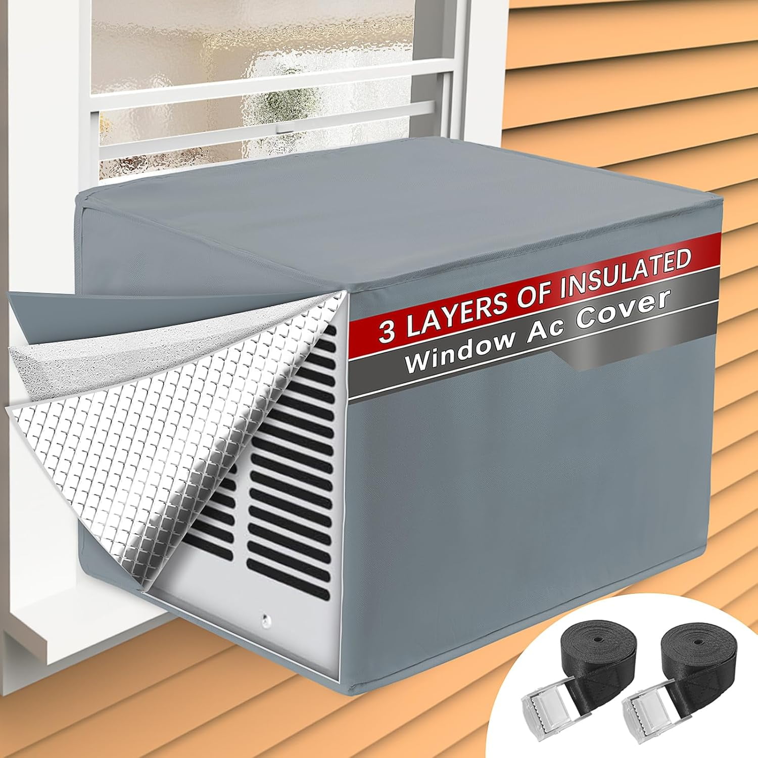 Air Conditioner Covers for Outside, 25.5"Wx20.5"Dx18"H Window Air ...