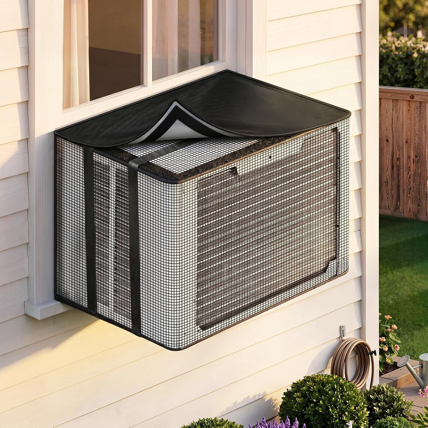 Air Conditioner Covers for Outside, Mesh Window Ac Cover for Outdoor ...