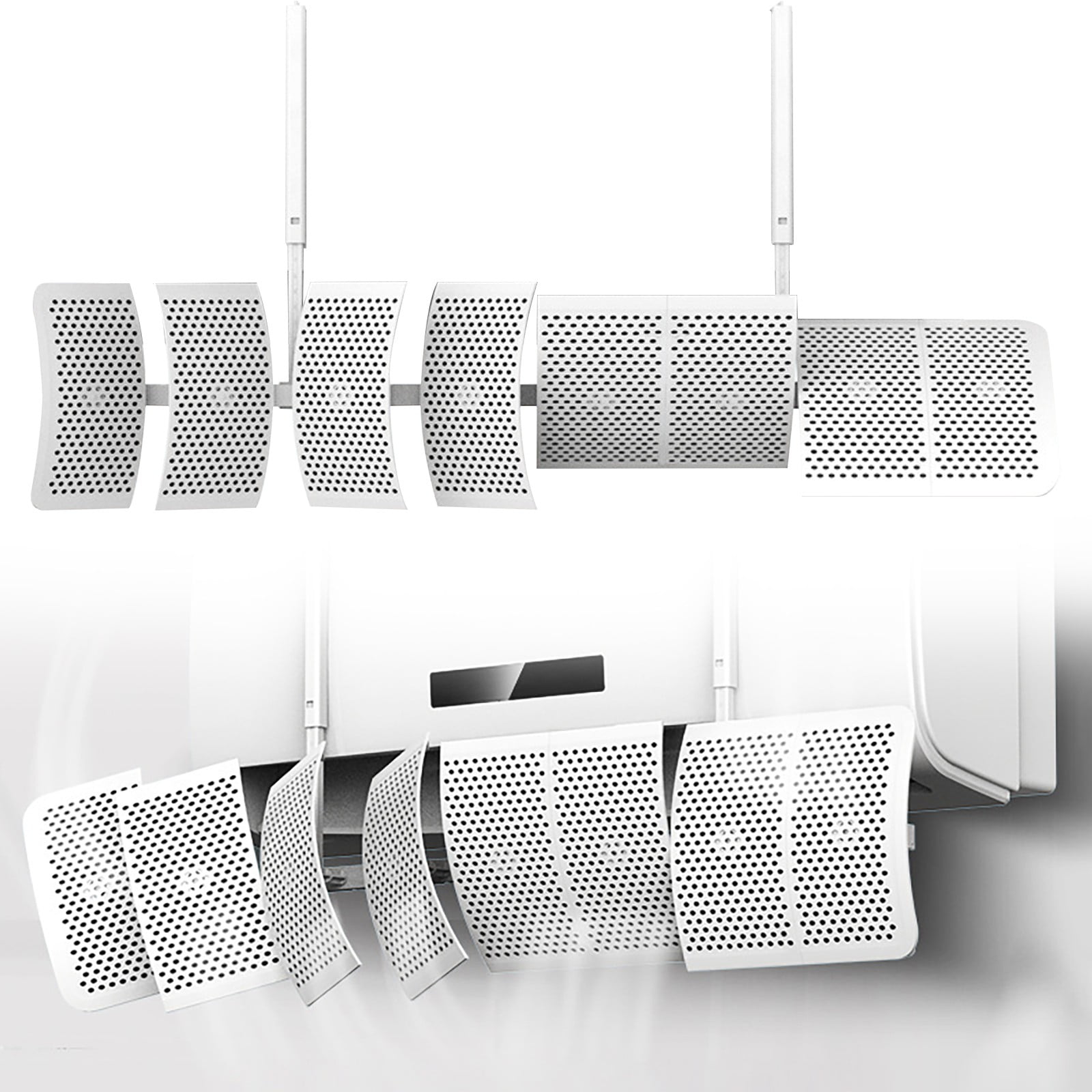 Air Conditioner Deflector,8-Blade 360° Adjustable Mini Split Deflector ...