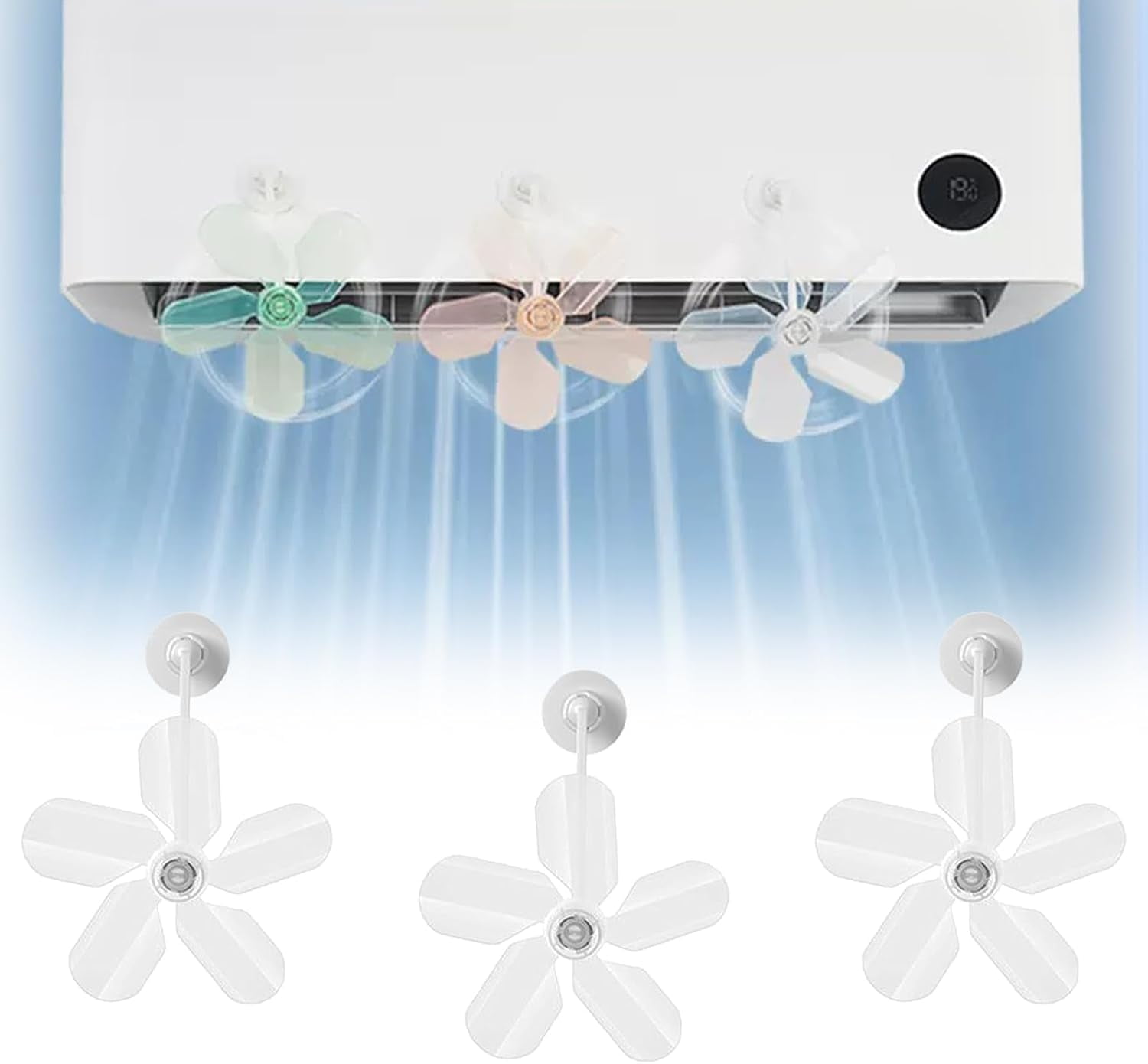 Air Conditioner Deflector Fan, 2025 New Air Vent Deflector, Adjustable ...