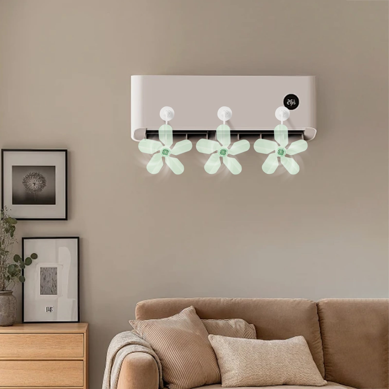 Air Conditioner Deflector Fan 3pc,8in Adjustable Suction Deflector Fan ...