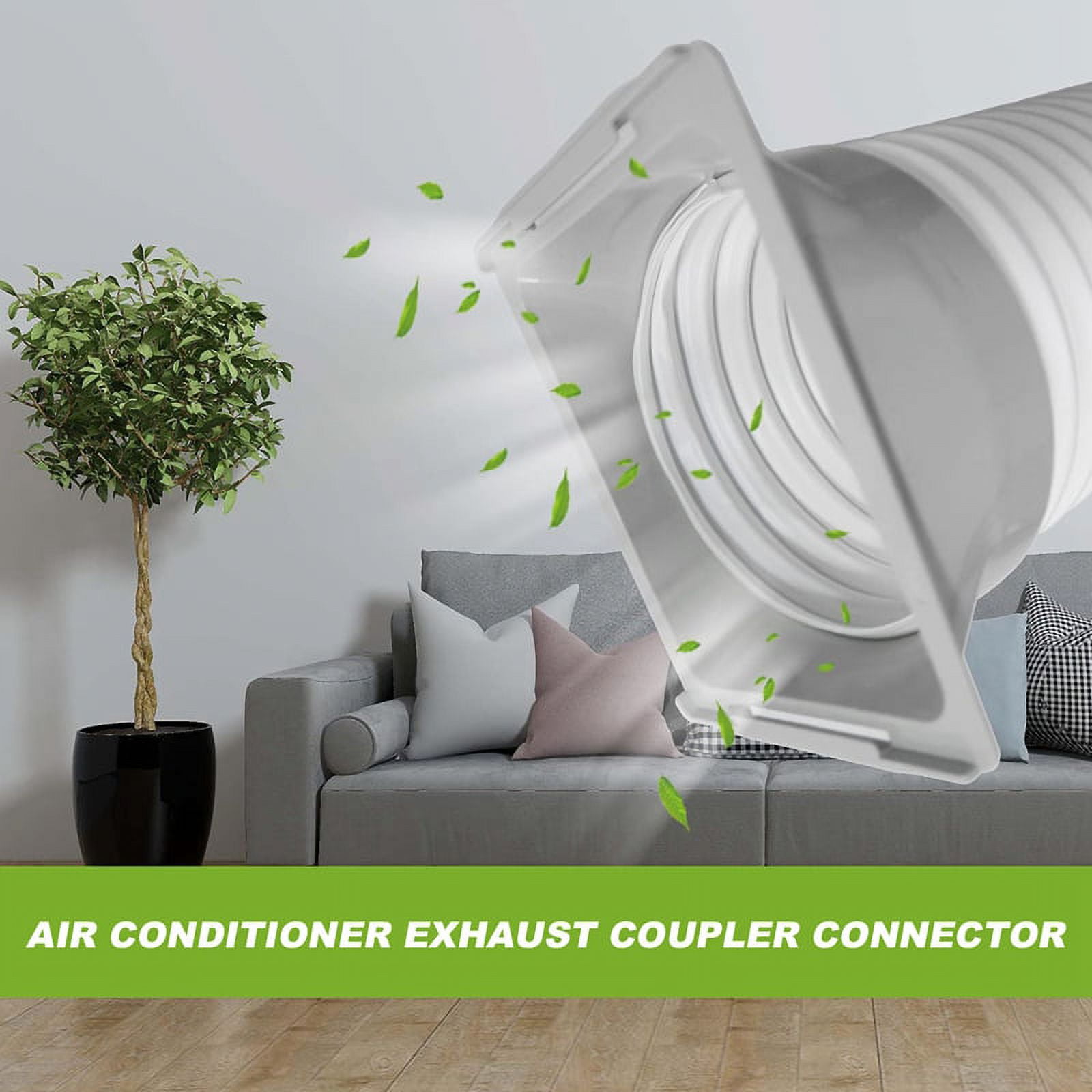 Air Conditioner Exhaust Hose Coupler Window Adapter Square to Round ...