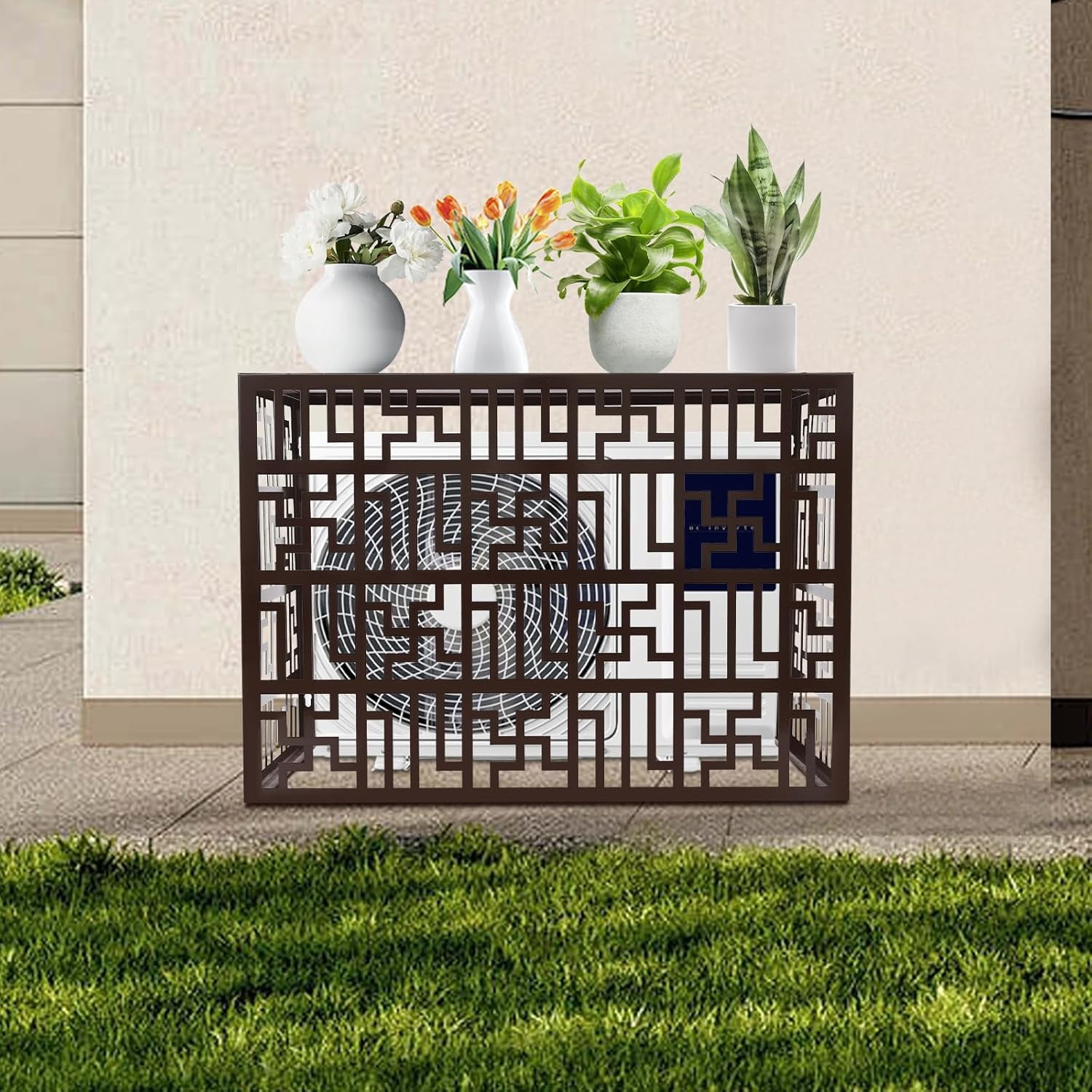 Air Conditioner Fence, Aluminium Alloy Outdoor Privacy Fence, Metal ...